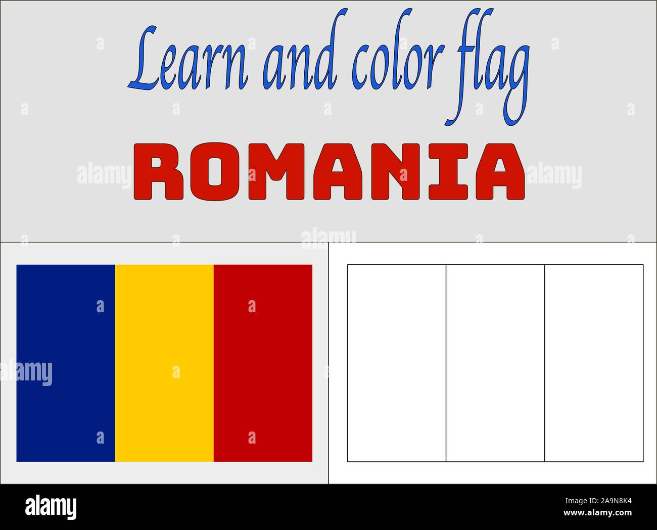 National flag Coloring Book pages for Education and learning. original ...