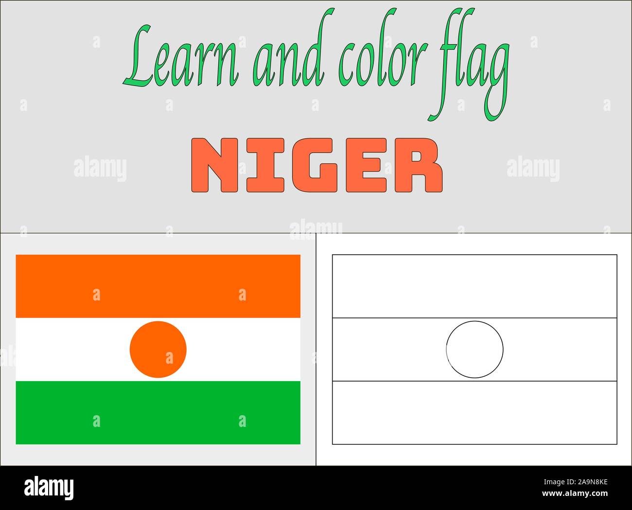 National flag Coloring Book pages for Education and learning. original ...