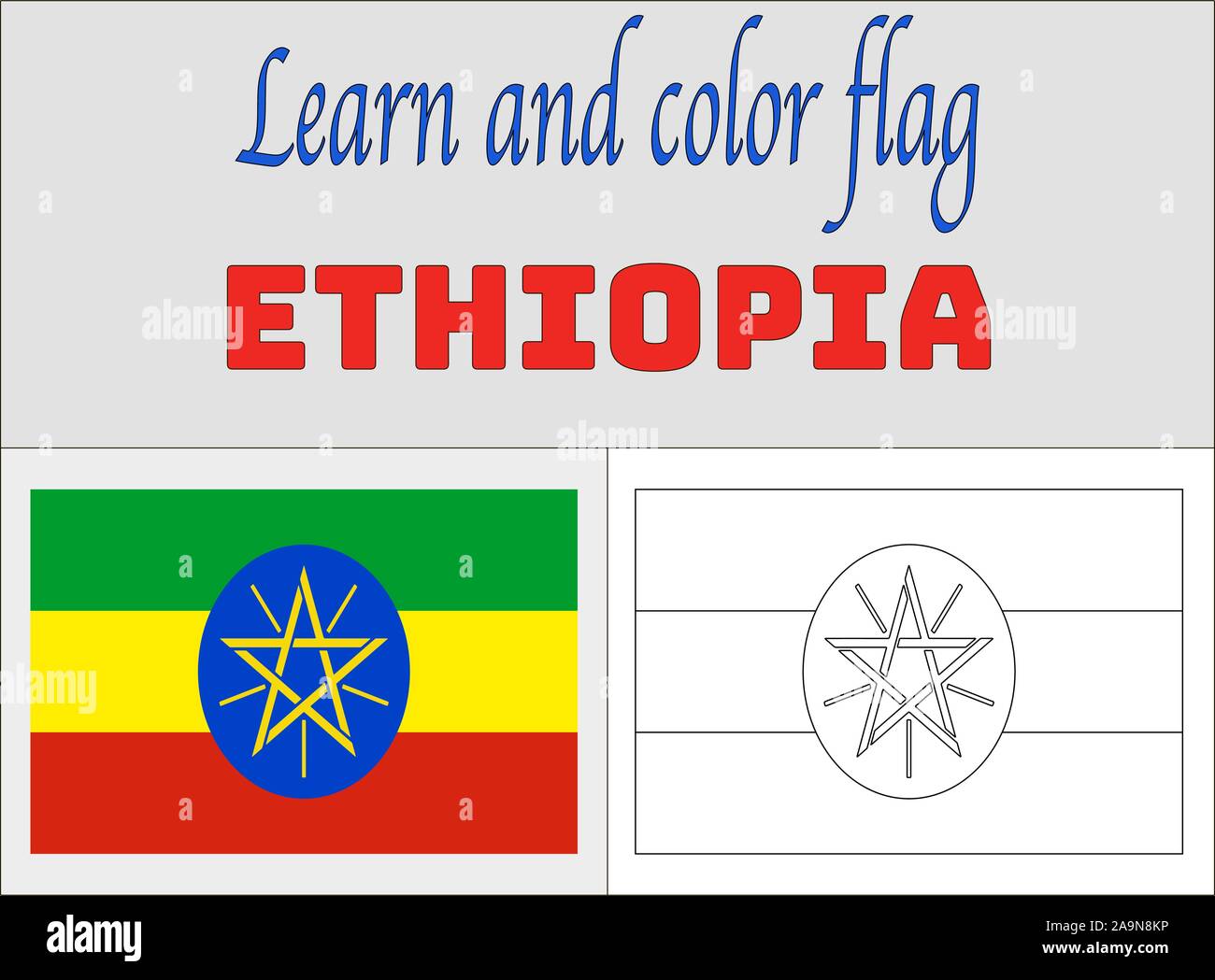 National flag Coloring Book pages for Education and learning. original ...