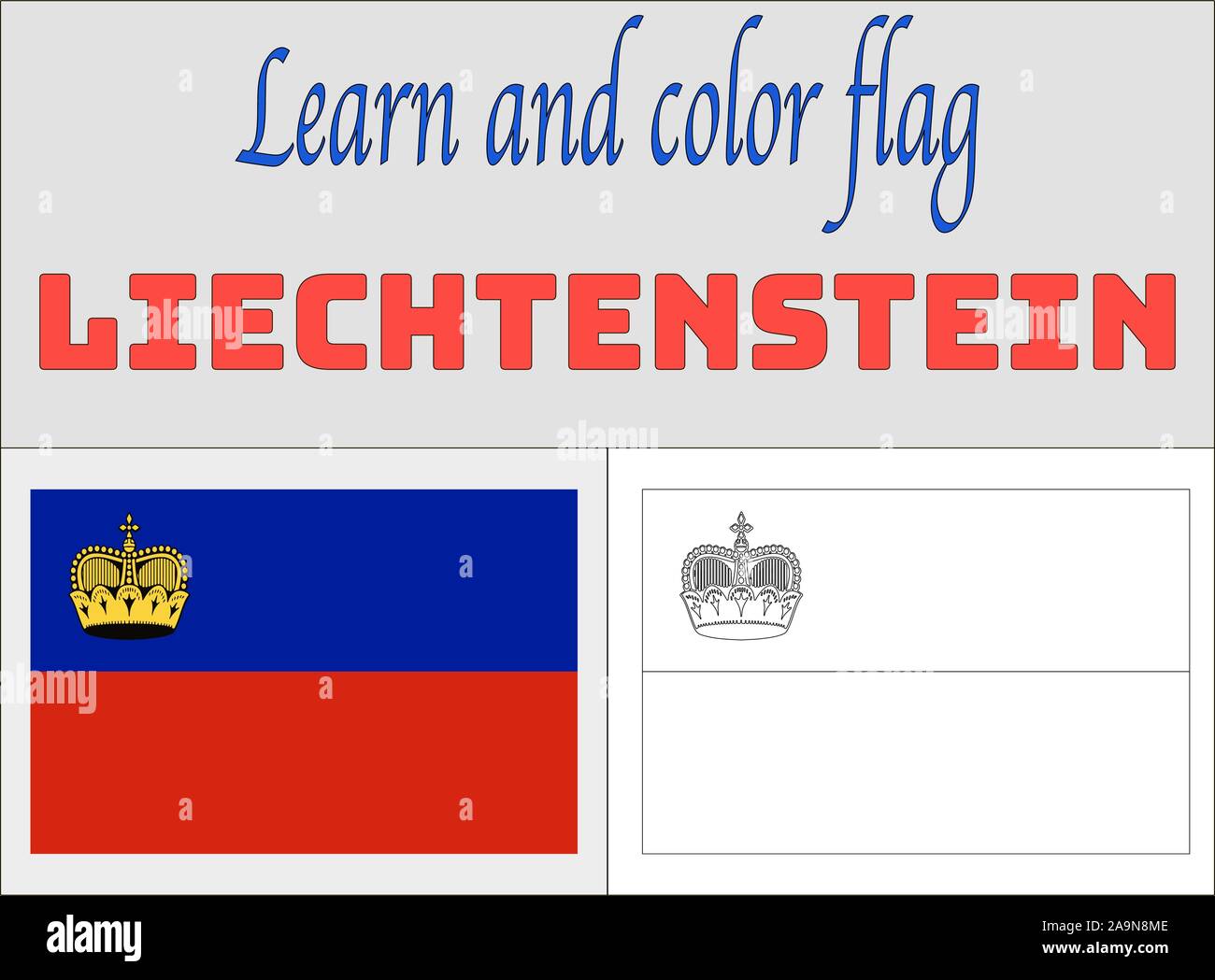 National flag Coloring Book pages for Education and learning. original ...