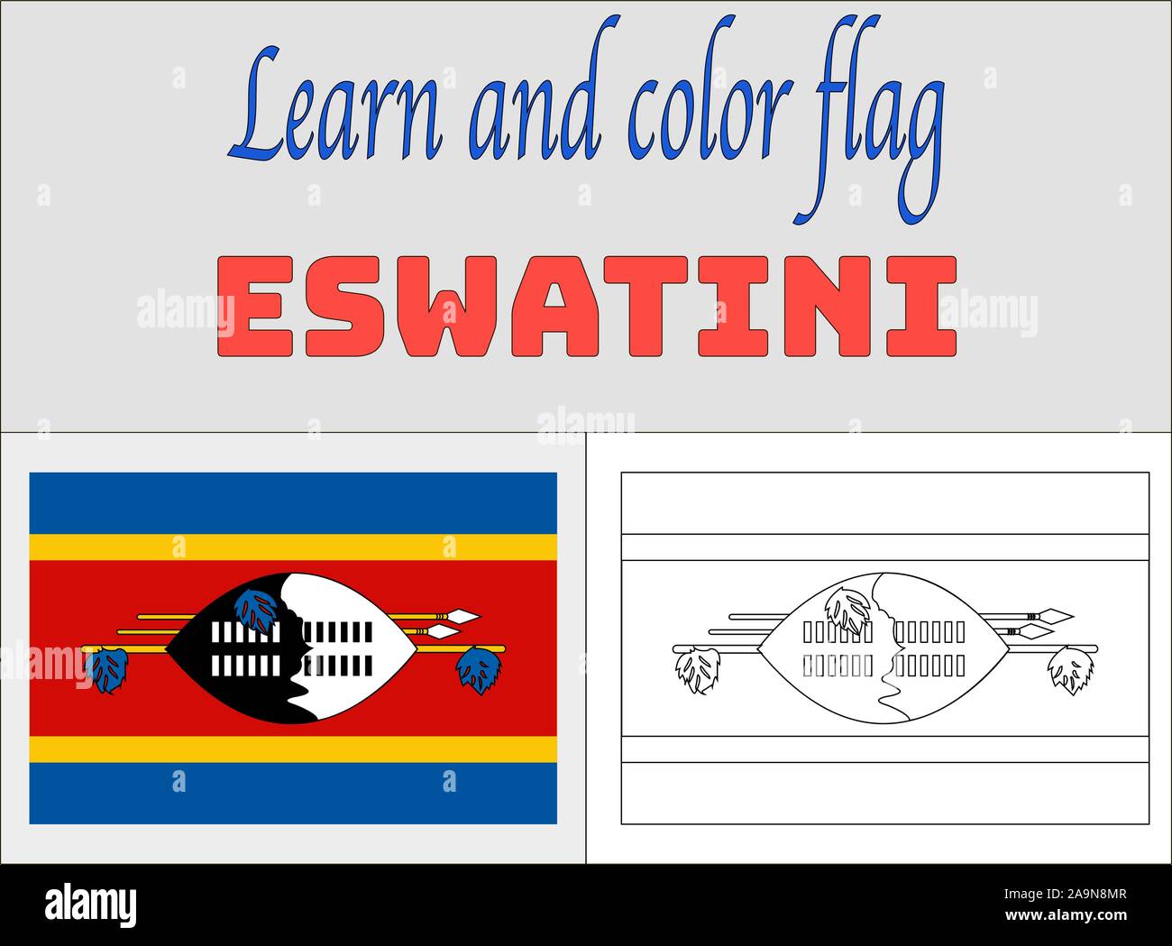 National flag Coloring Book pages for Education and learning. original ...