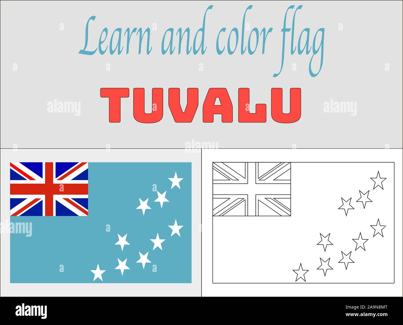 National flag Coloring Book pages for Education and learning. original ...