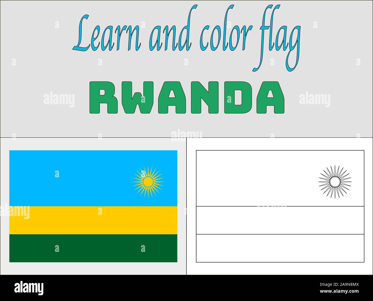 National flag Coloring Book pages for Education and learning. original ...