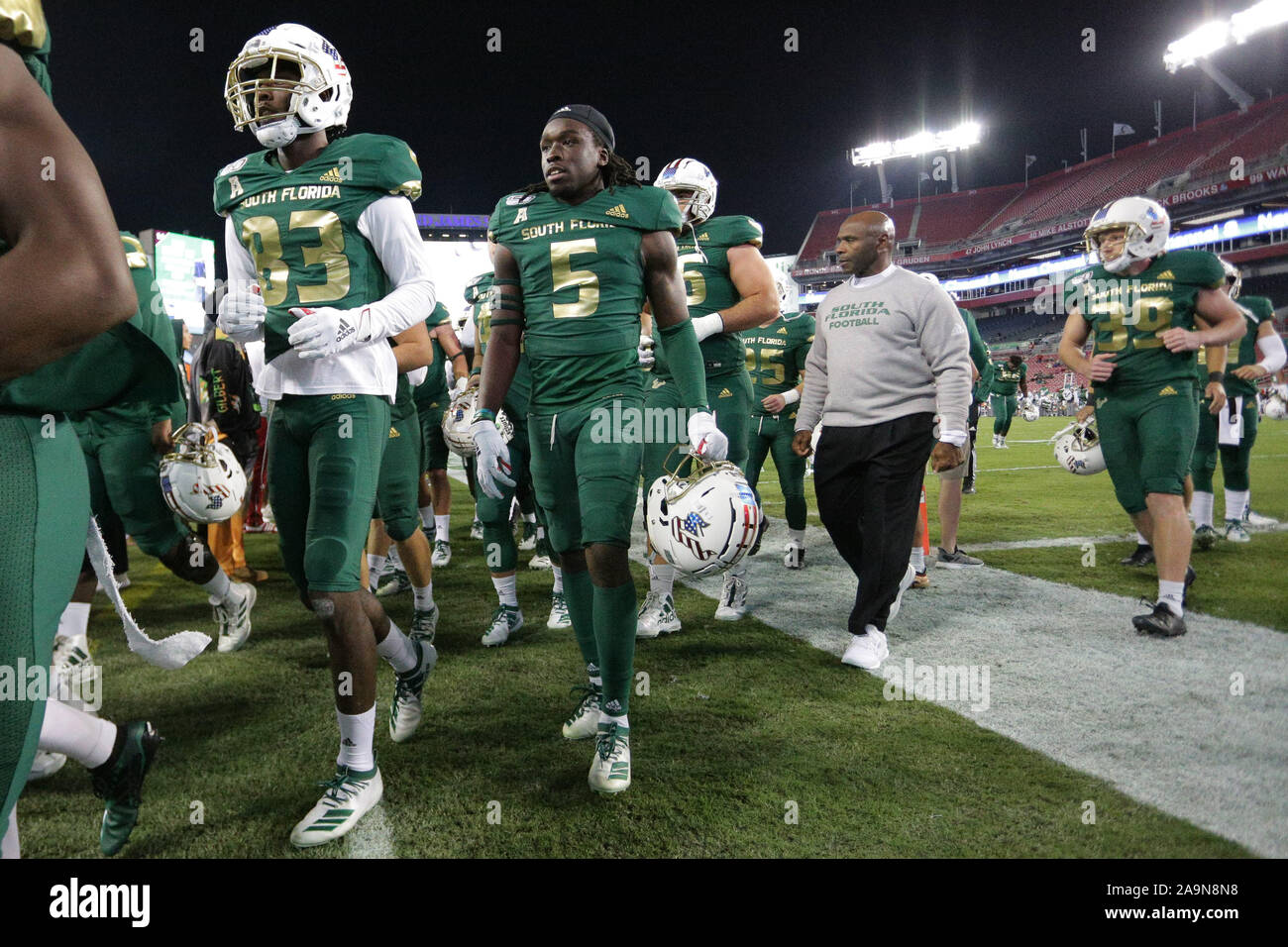 Tampa, Florida, USA. 16th Nov, 2019. South Florida Bulls head coach ...