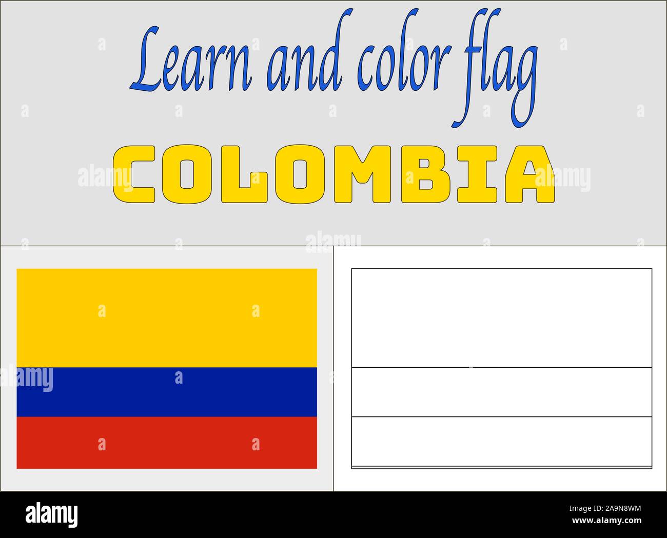 National flag Coloring Book pages for Education and learning. original ...