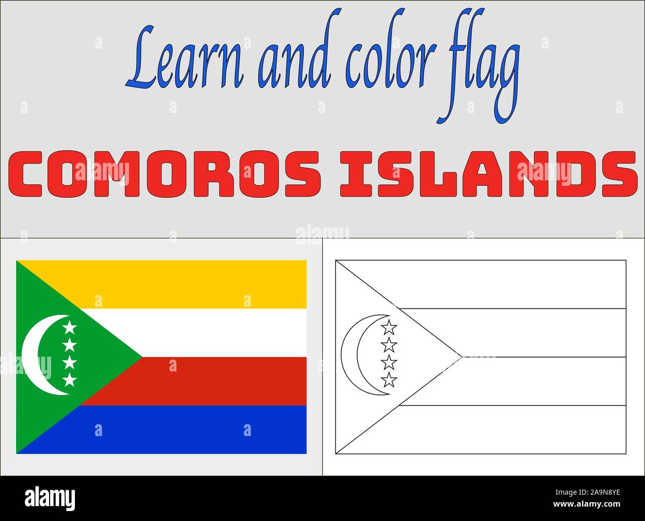 National flag Coloring Book pages for Education and learning. original ...