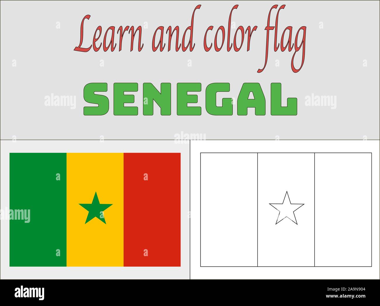 National flag Coloring Book pages for Education and learning. original ...