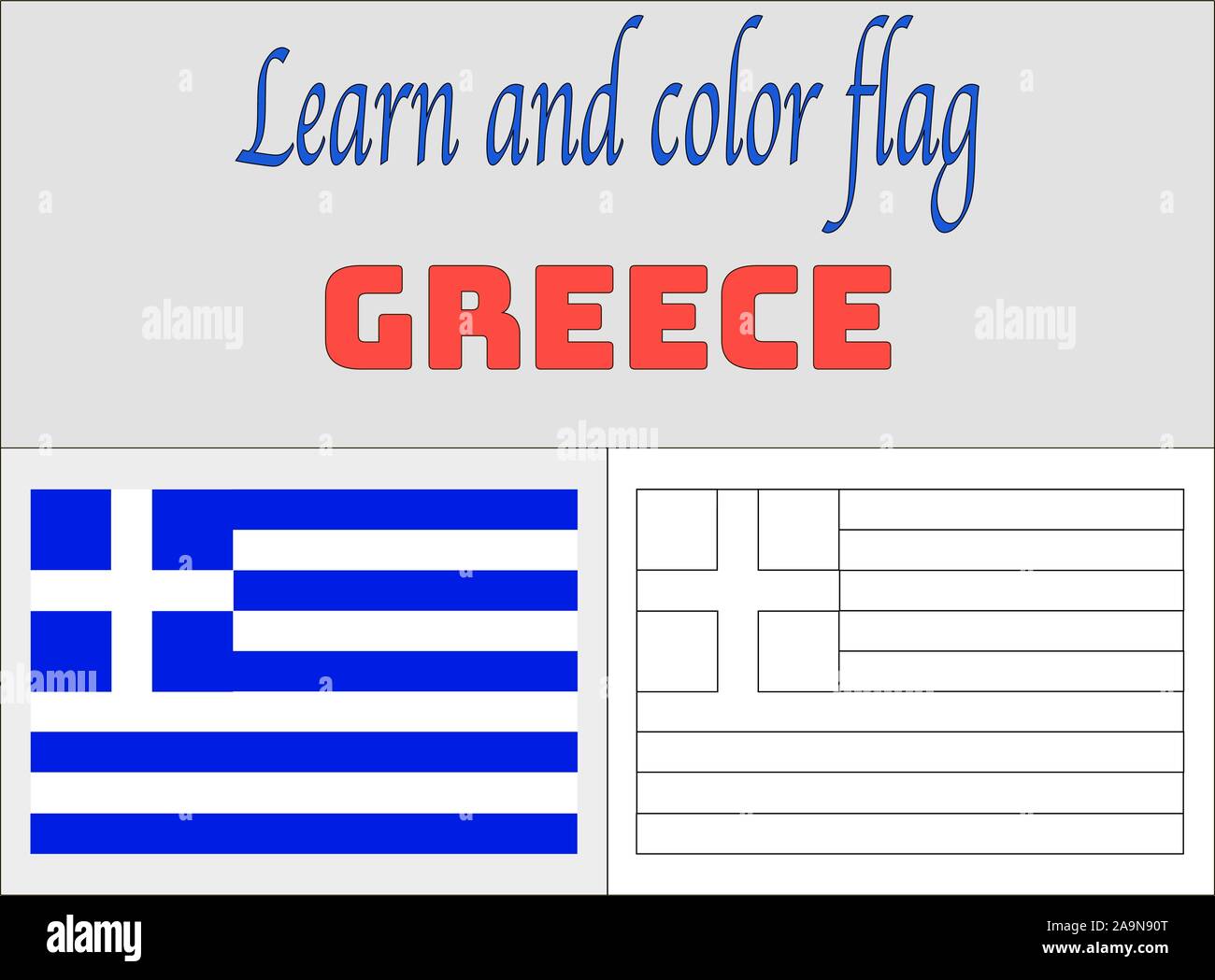 National flag Coloring Book pages for Education and learning. original ...