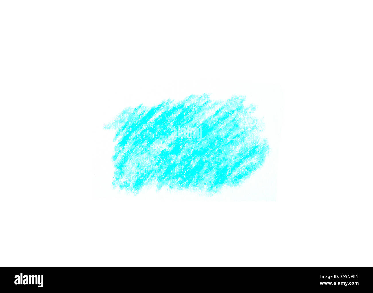 Blue crayon color isolated on white background Stock Photo - Alamy