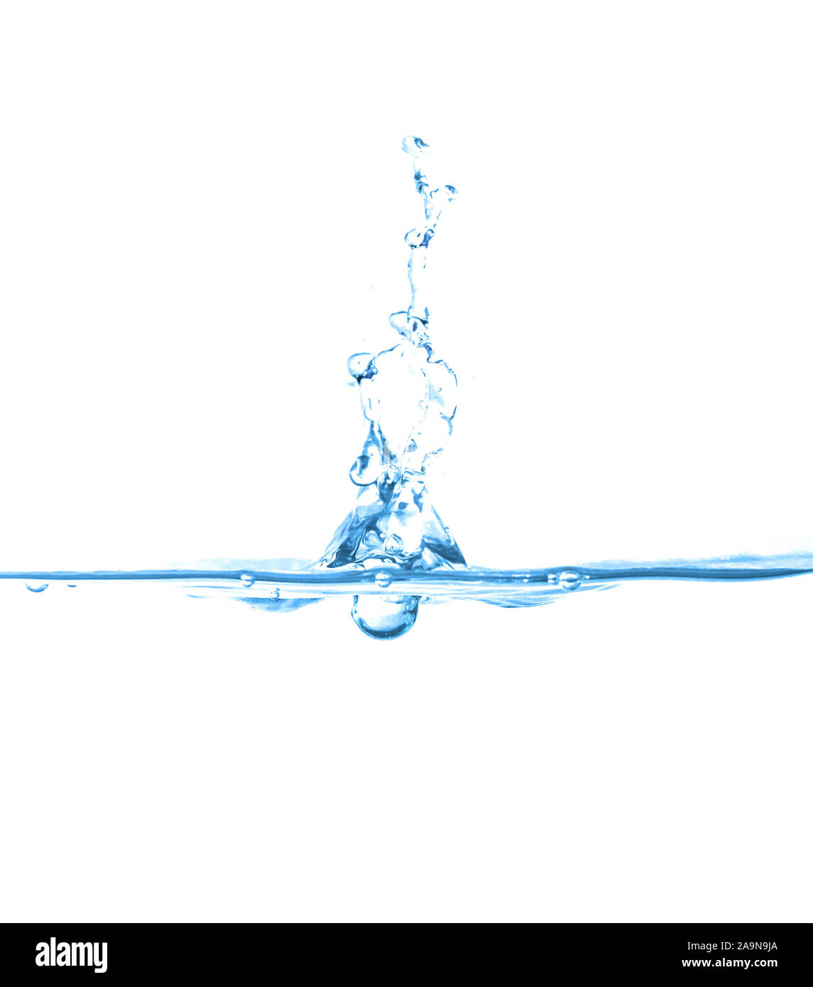 Water splash and drop on white background Stock Photo - Alamy