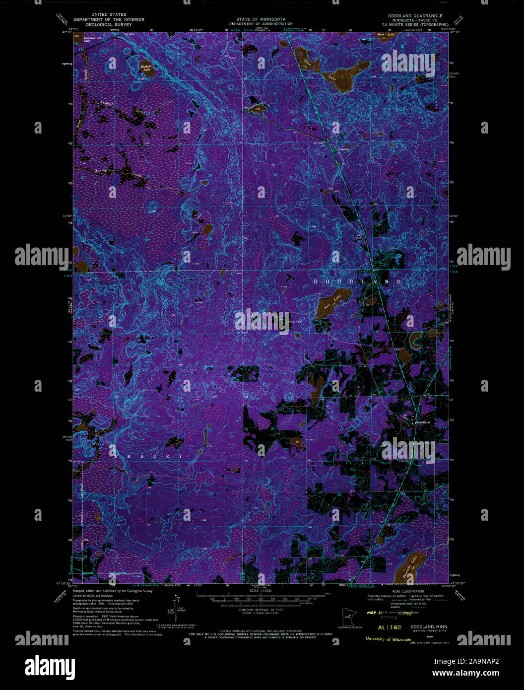 Map of goodland hi-res stock photography and images - Alamy