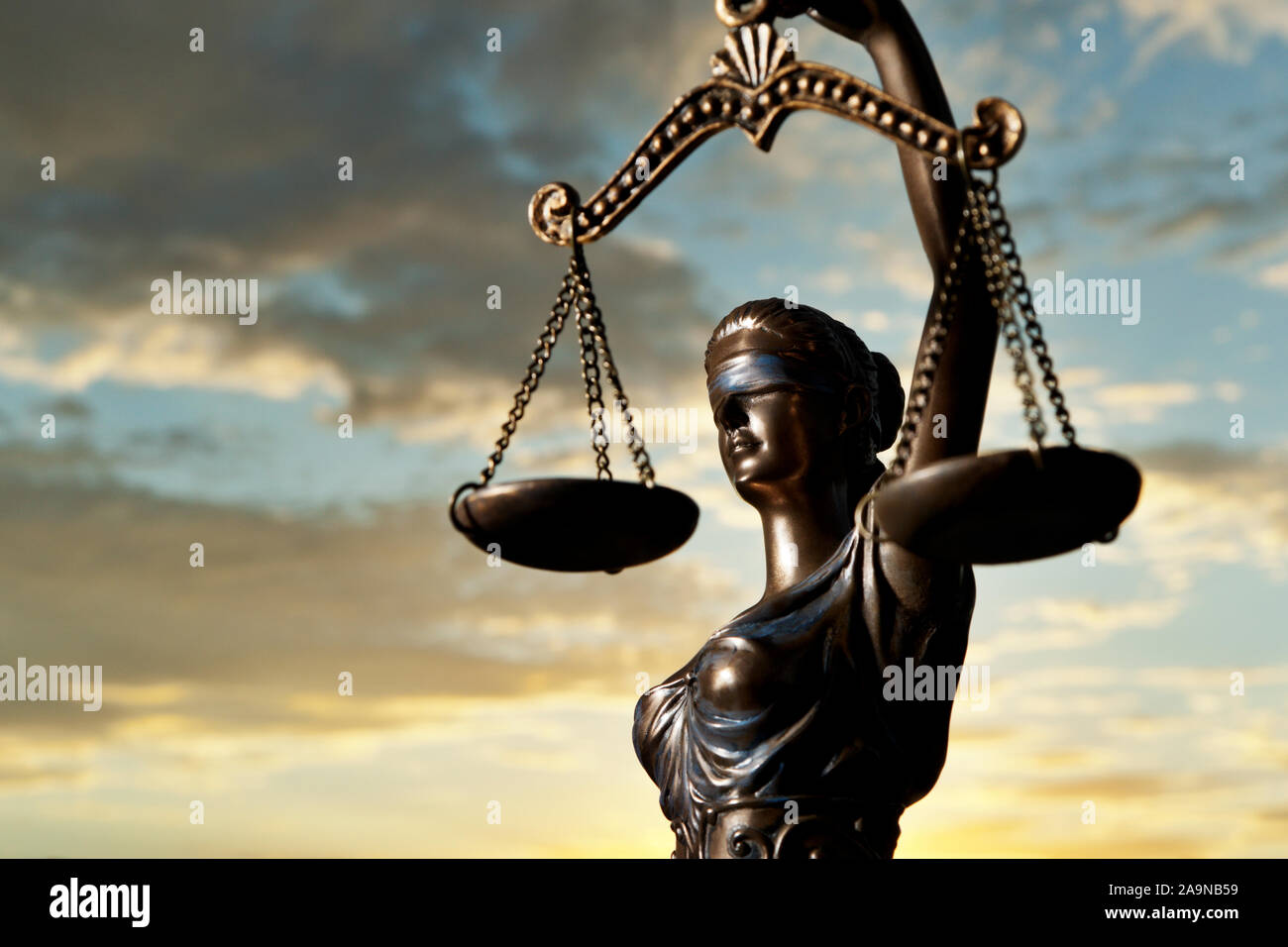 Bronze Themis statue - symbol of Justice Stock Photo - Alamy