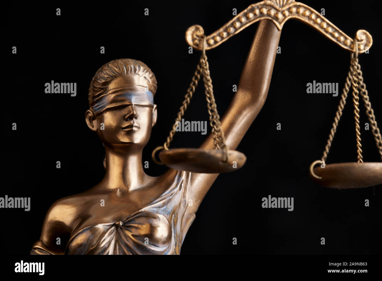 Bronze Themis statue - symbol of Justice Stock Photo - Alamy