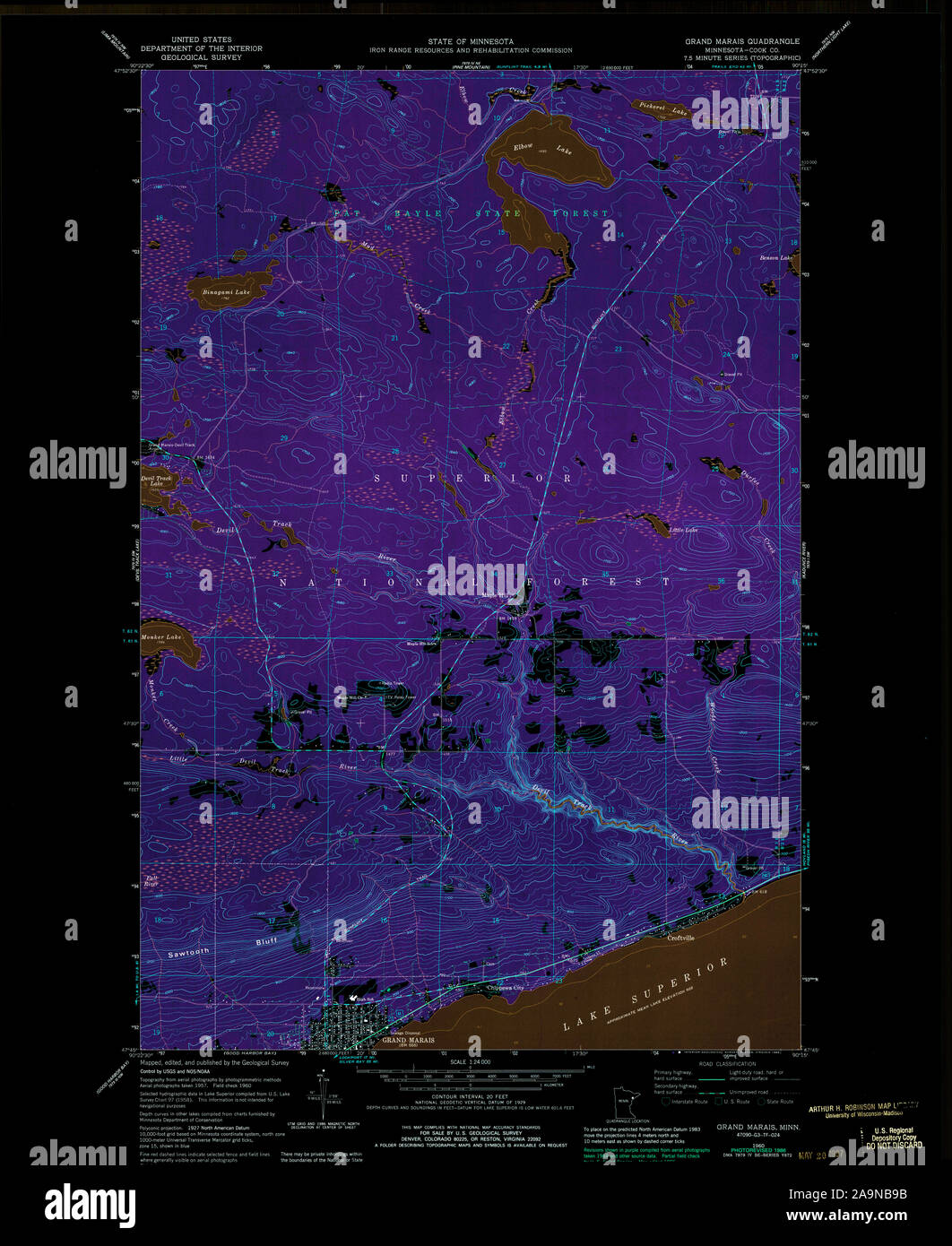 Map of grand marais hi-res stock photography and images - Alamy