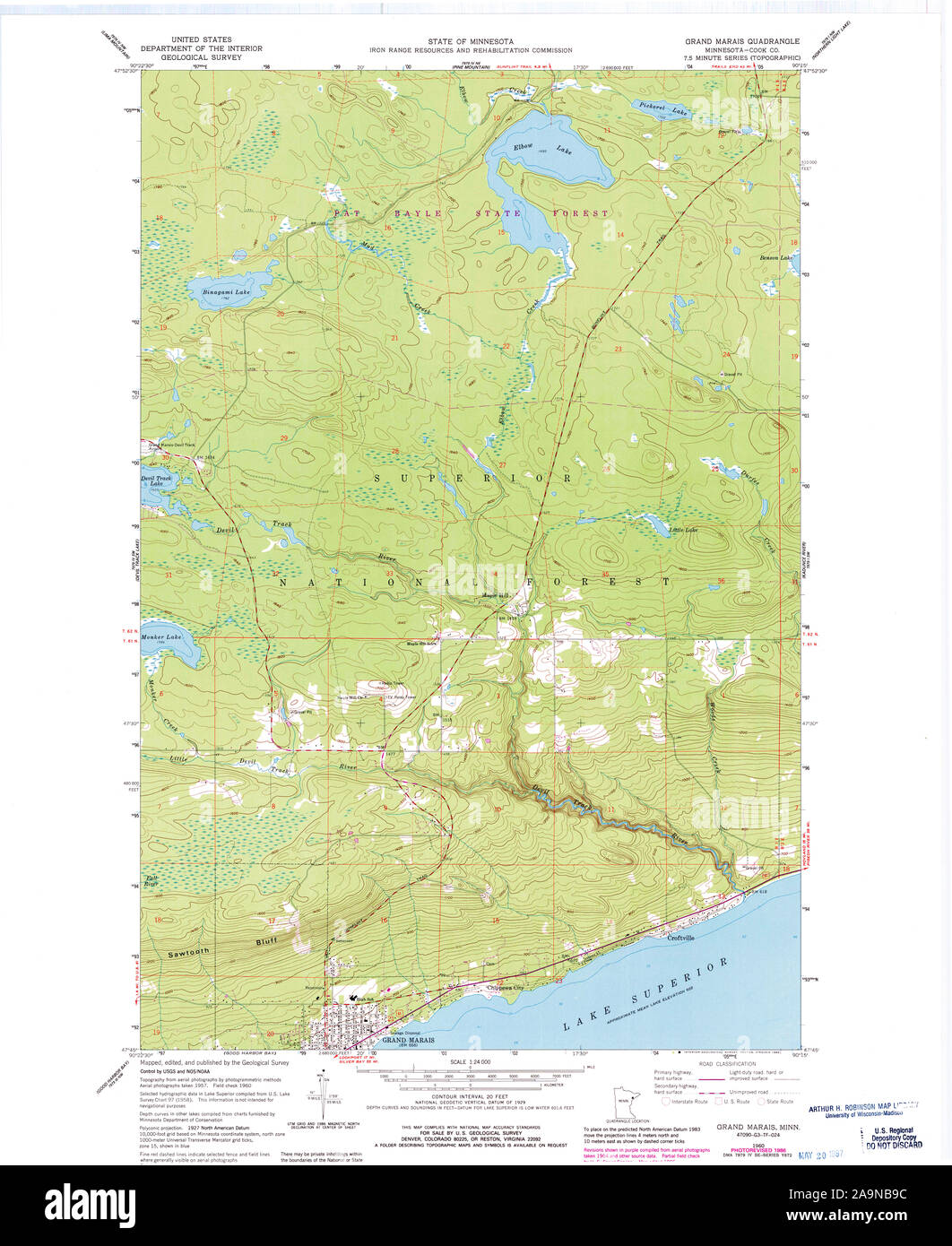 Map of grand marais hi-res stock photography and images - Alamy
