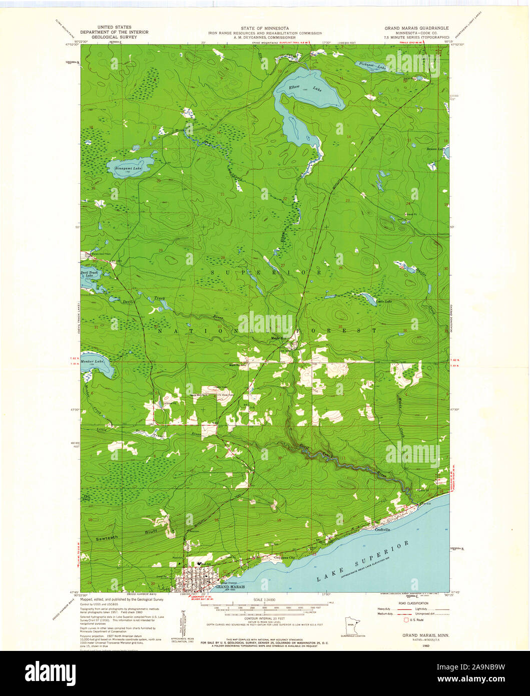 Map of grand marais hi-res stock photography and images - Alamy