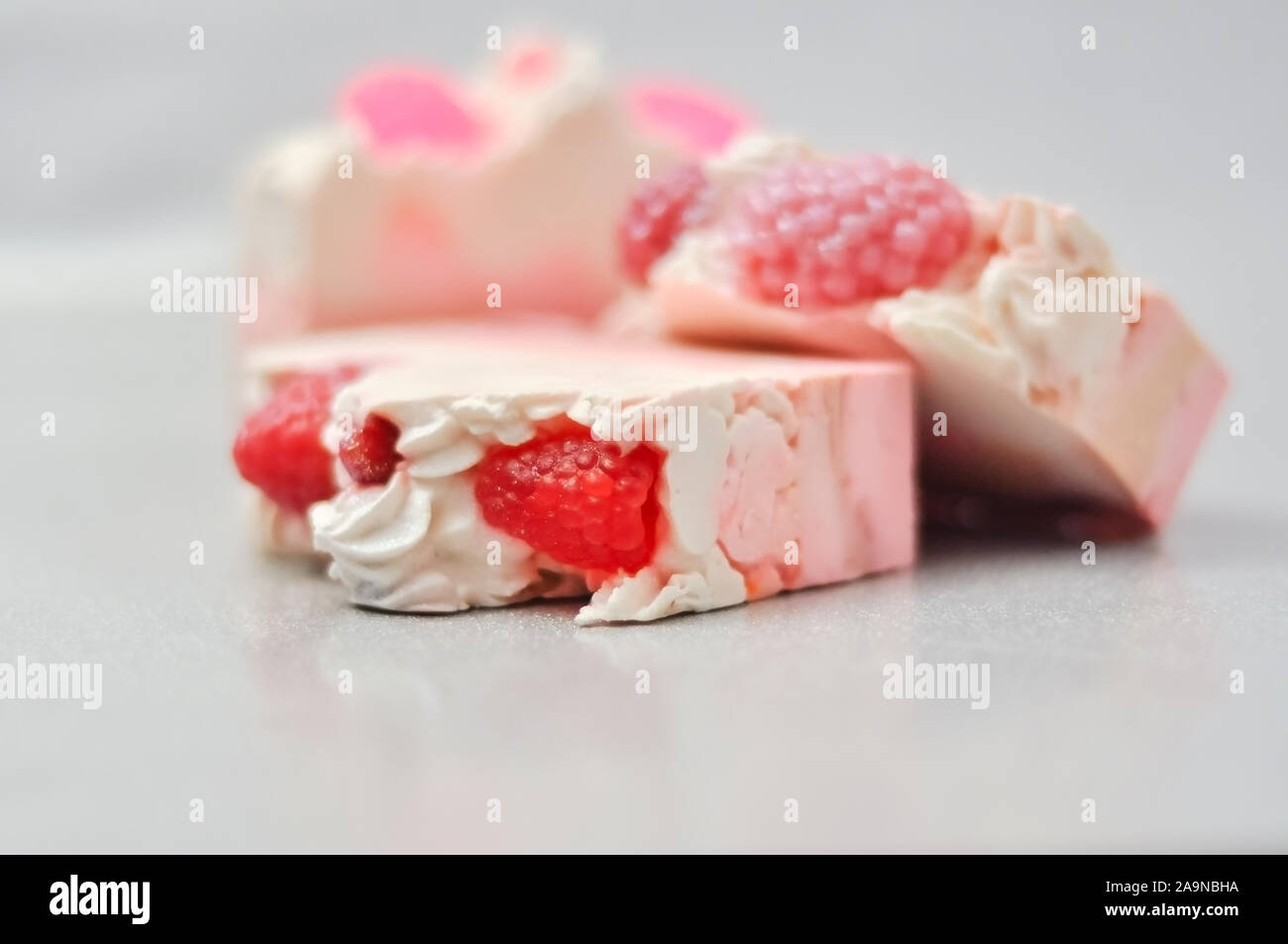 Handmade pink soap.Cold Processed Handcrafted Soap.Home made soap look ...