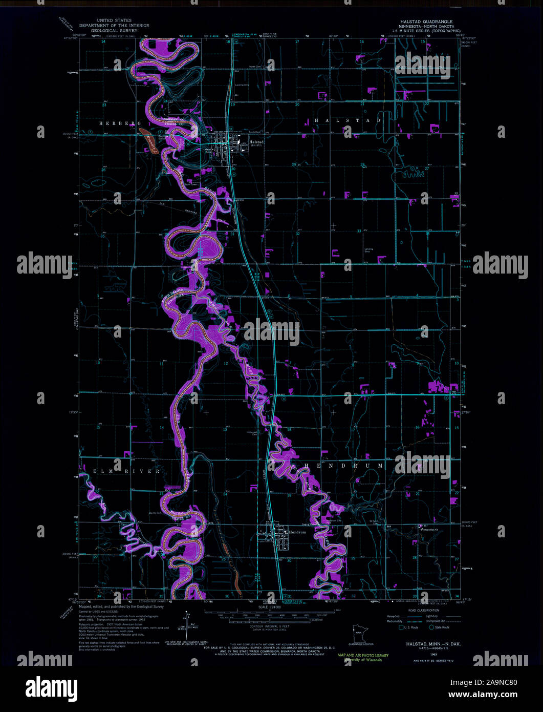 Map of halstad hi-res stock photography and images - Alamy