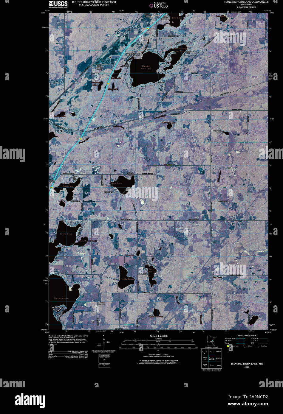 Horn lake map hi-res stock photography and images - Alamy