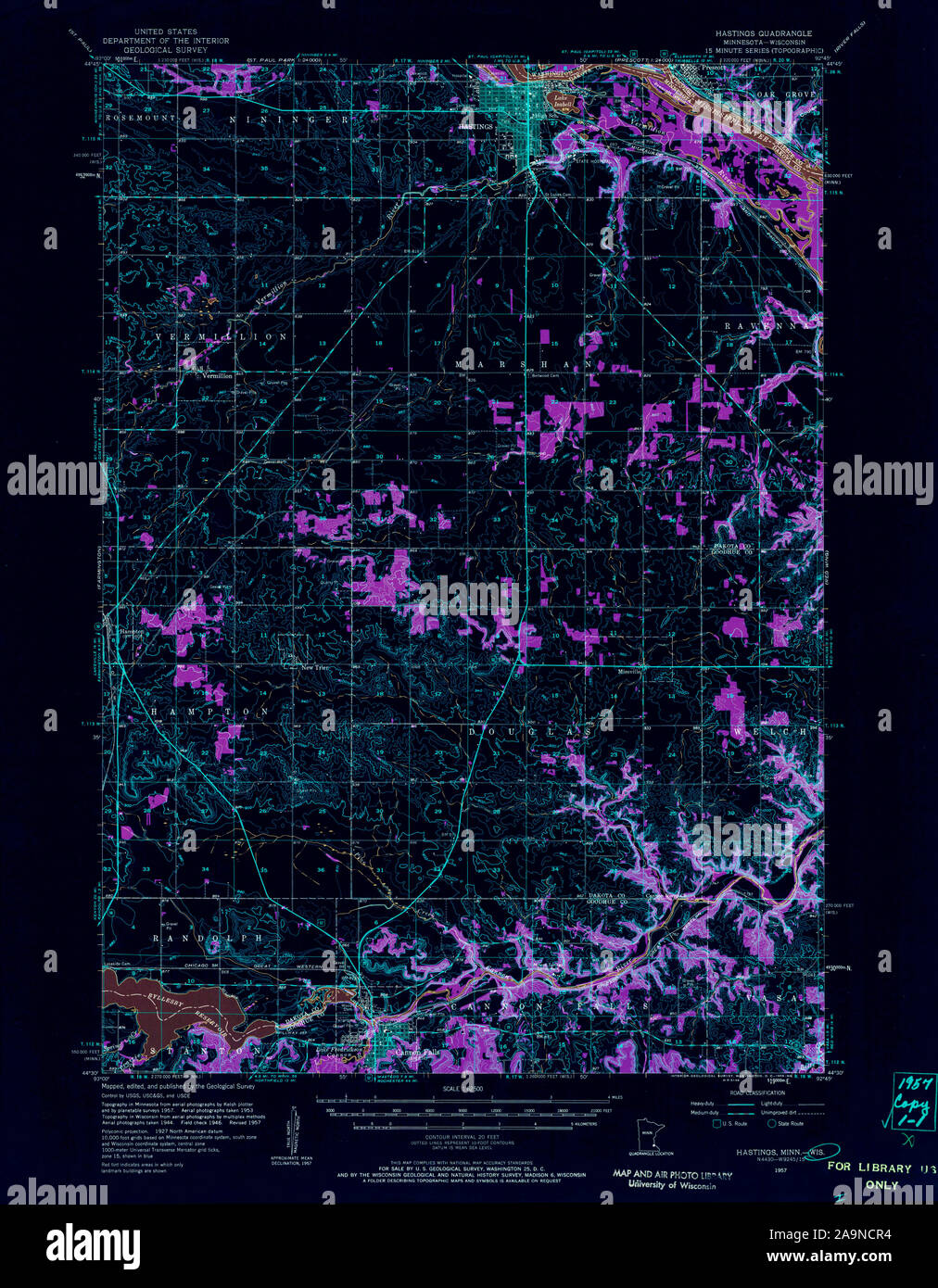 Map of hastings minnesota hi-res stock photography and images - Alamy
