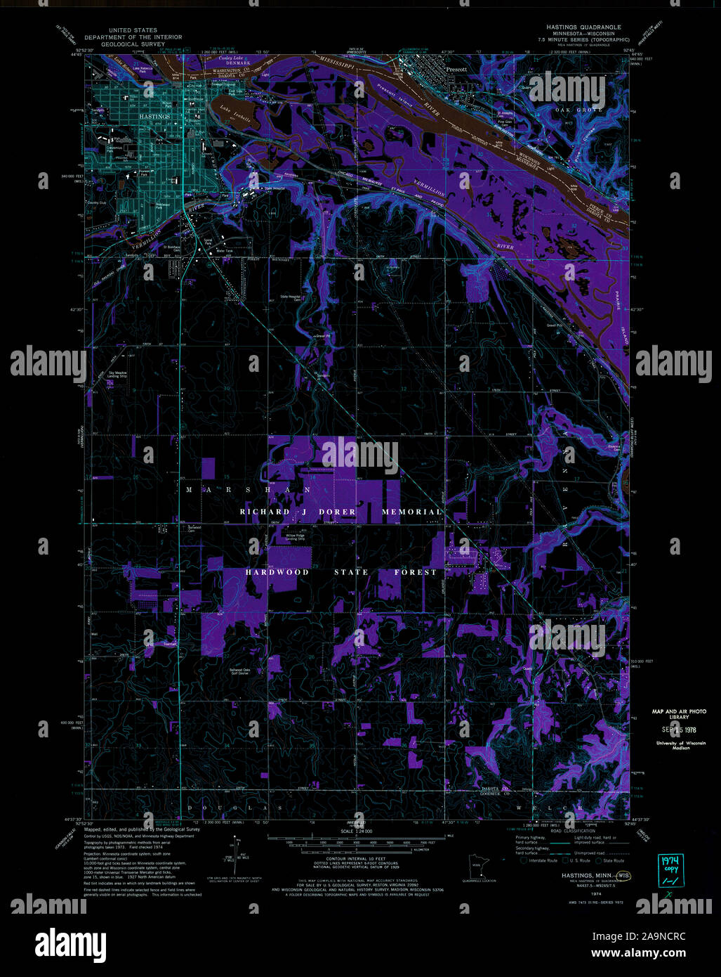Map of hastings minnesota hi-res stock photography and images - Alamy