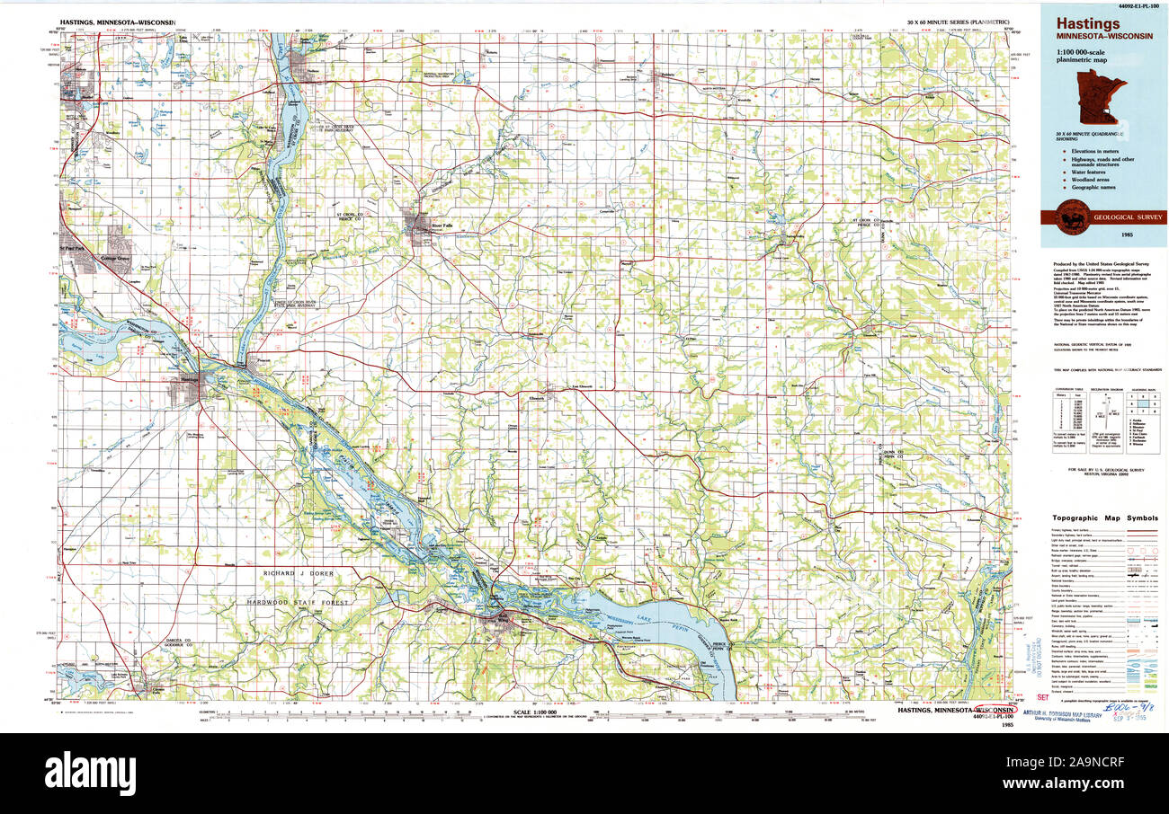 Map of hastings minnesota hi-res stock photography and images - Alamy