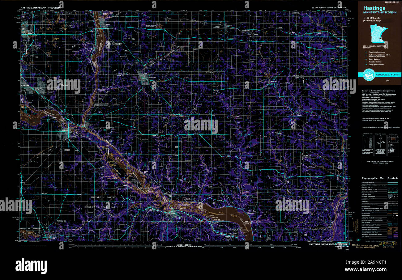 Map of hastings minnesota hi-res stock photography and images - Alamy