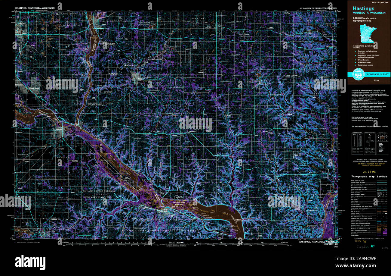 Map of hastings minnesota hi-res stock photography and images - Alamy