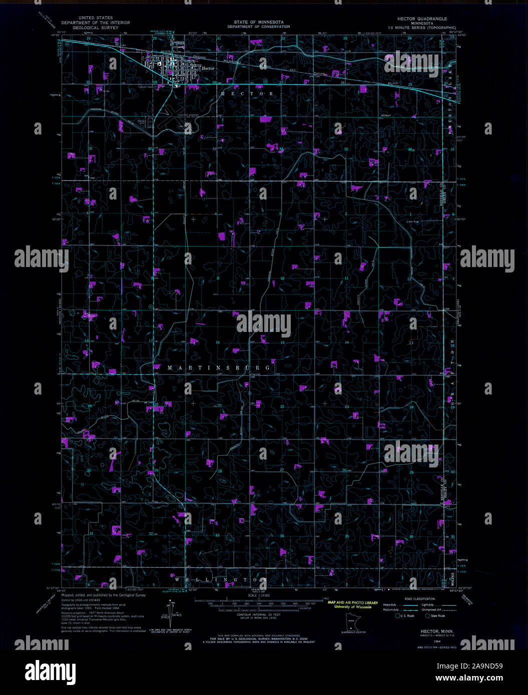 Map of hector minnesota hi-res stock photography and images - Alamy