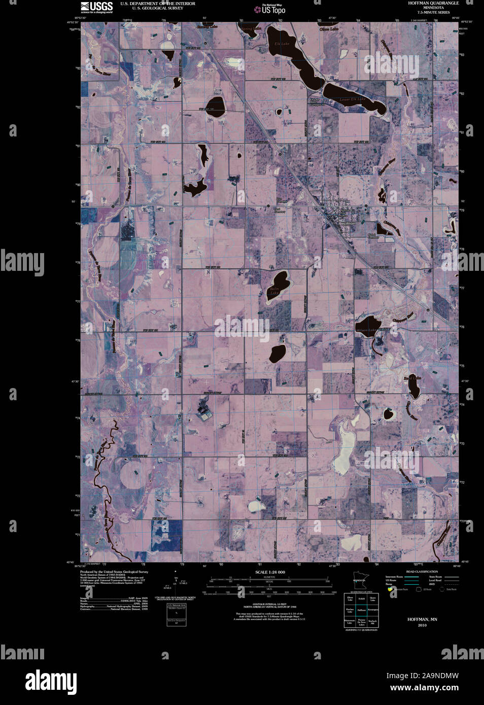 Map of hoffman minnesota hi-res stock photography and images - Alamy