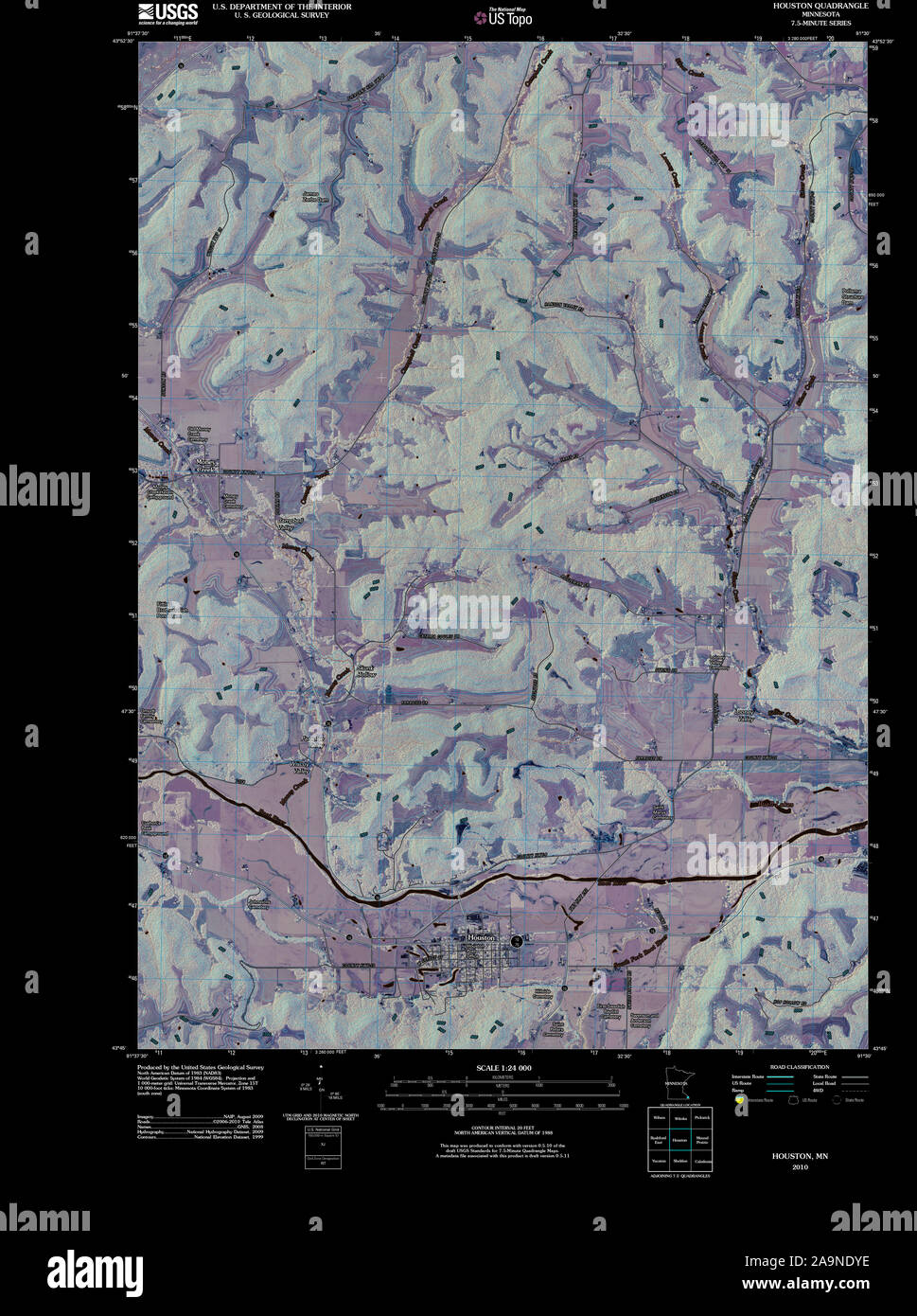 Houston minnesota map hi-res stock photography and images - Alamy