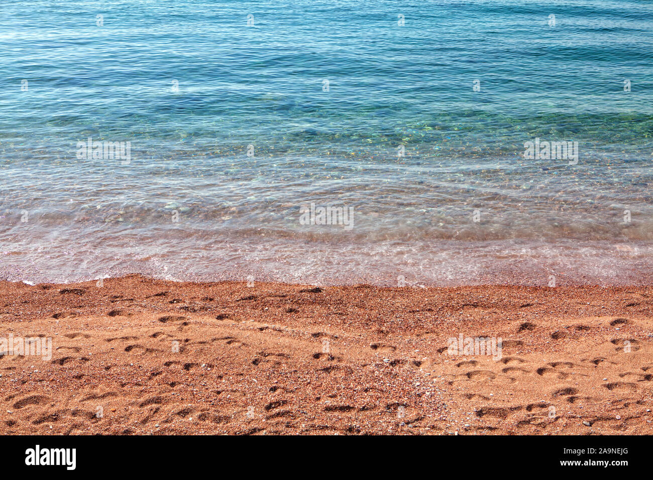 transparent sea water and sandy sea Stock Photo - Alamy