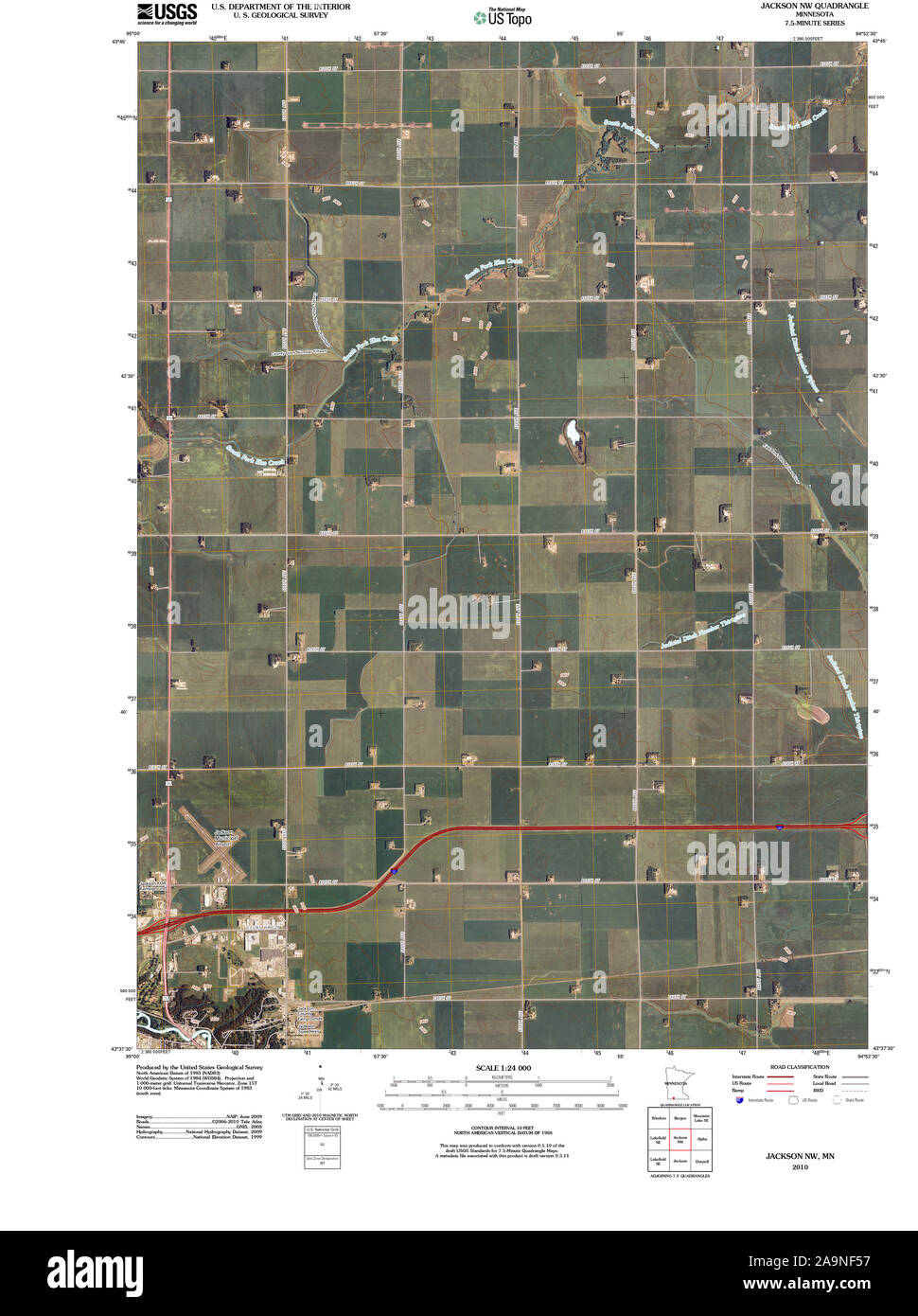 Map of jackson minnesota hi-res stock photography and images - Alamy