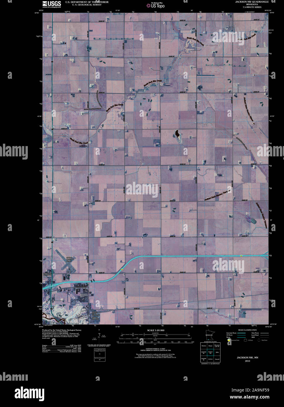 Jackson minnesota map hi-res stock photography and images - Alamy