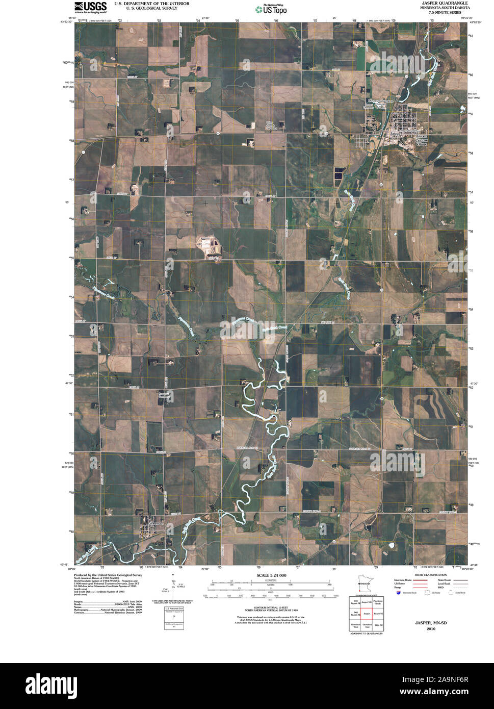 Map of jasper minnesota Cut Out Stock Images & Pictures - Alamy