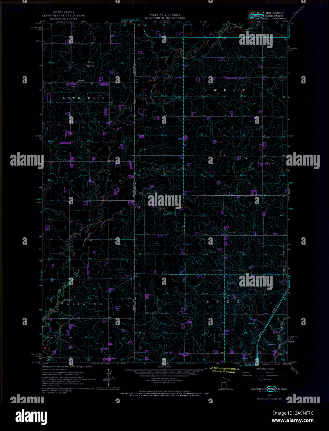 Map of jasper minnesota hi-res stock photography and images - Alamy