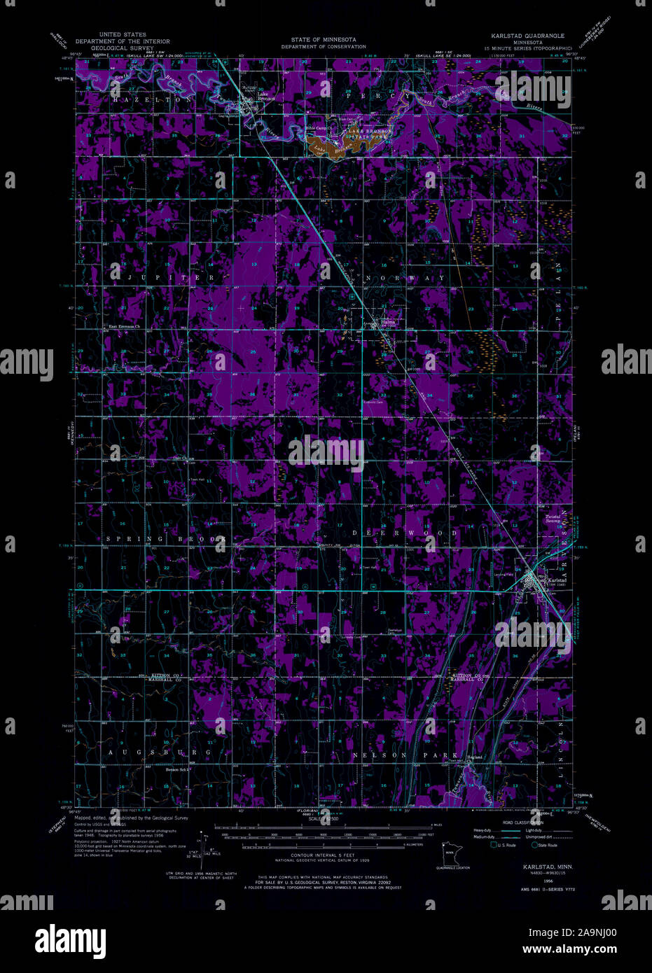 Map of karlstad minnesota hi-res stock photography and images - Alamy
