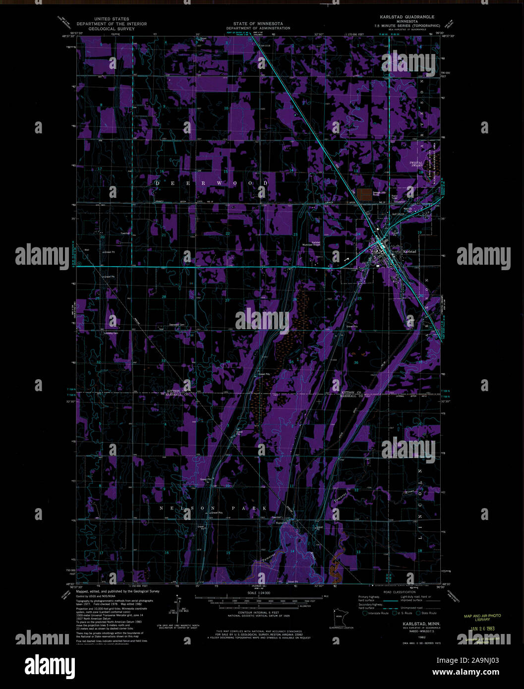 Karlstad minnesota map hi-res stock photography and images - Alamy