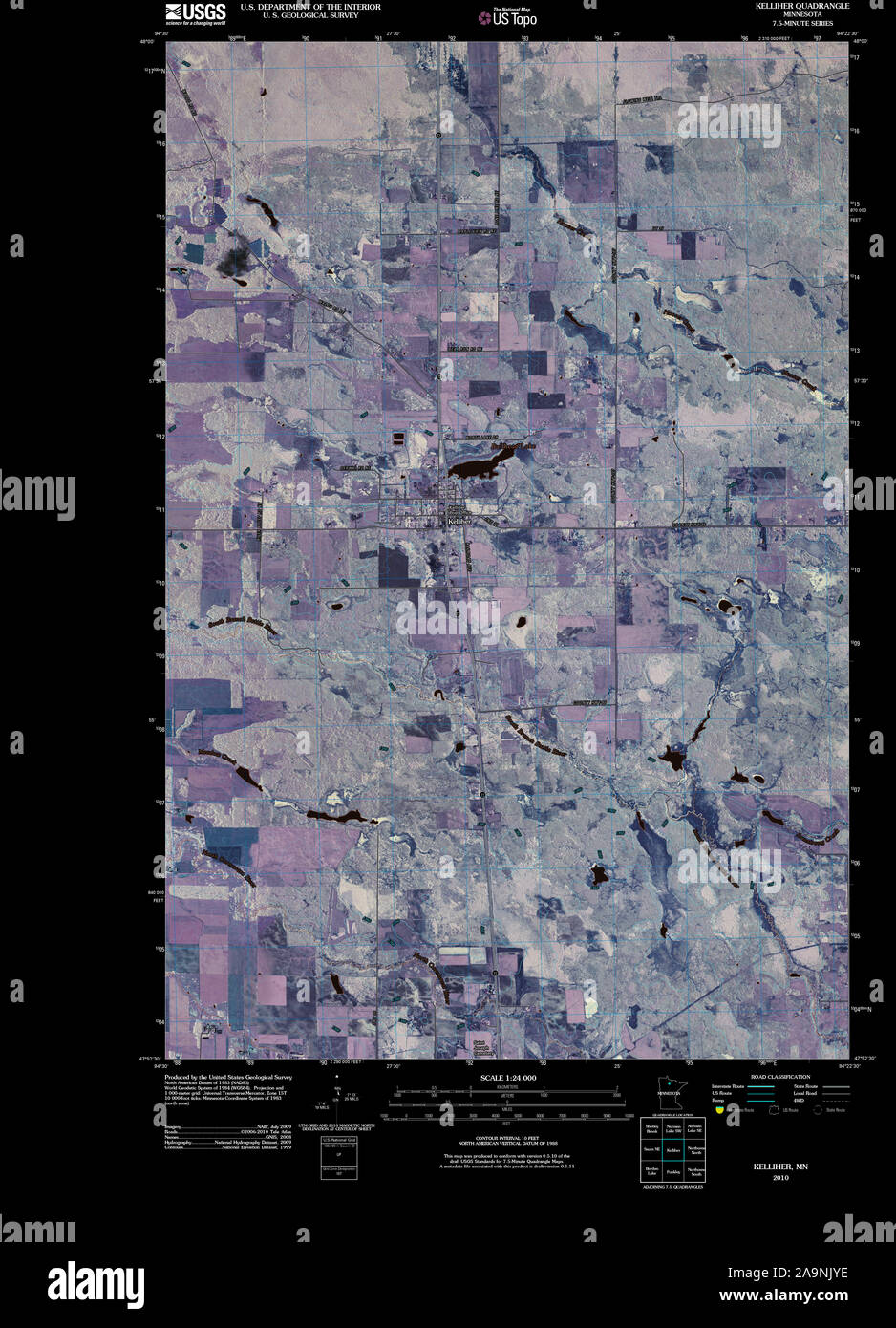 Map of kelliher minnesota hi-res stock photography and images - Alamy