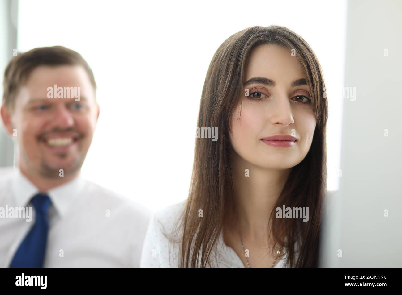 Teamwork concept positive coworkers hi-res stock photography and images - Alamy