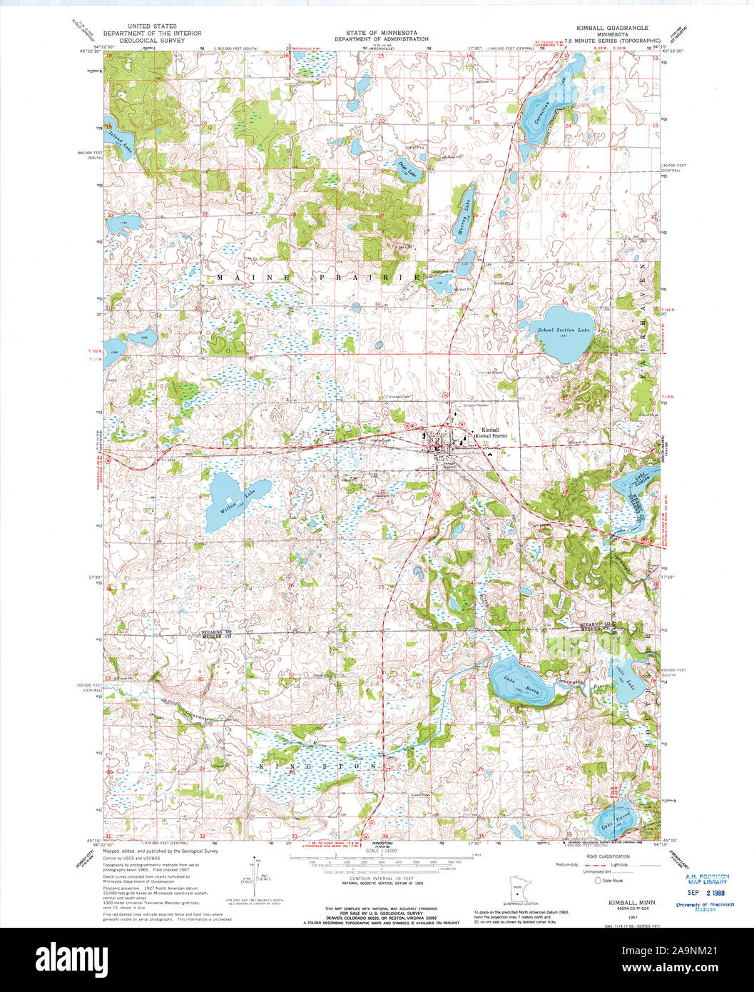 Map of kimball hi-res stock photography and images - Alamy