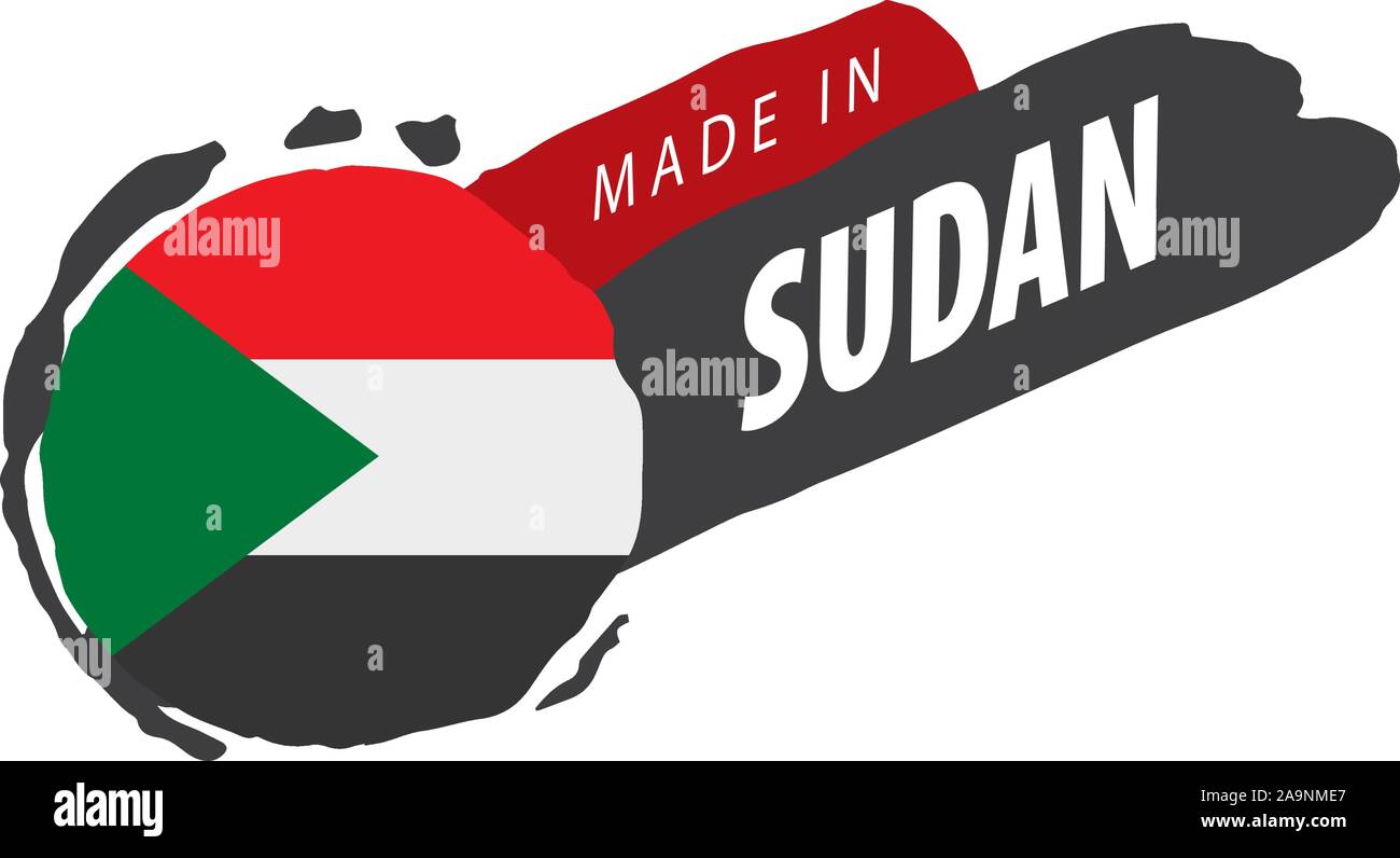 Sudan flag, vector illustration on a white background Stock Vector ...