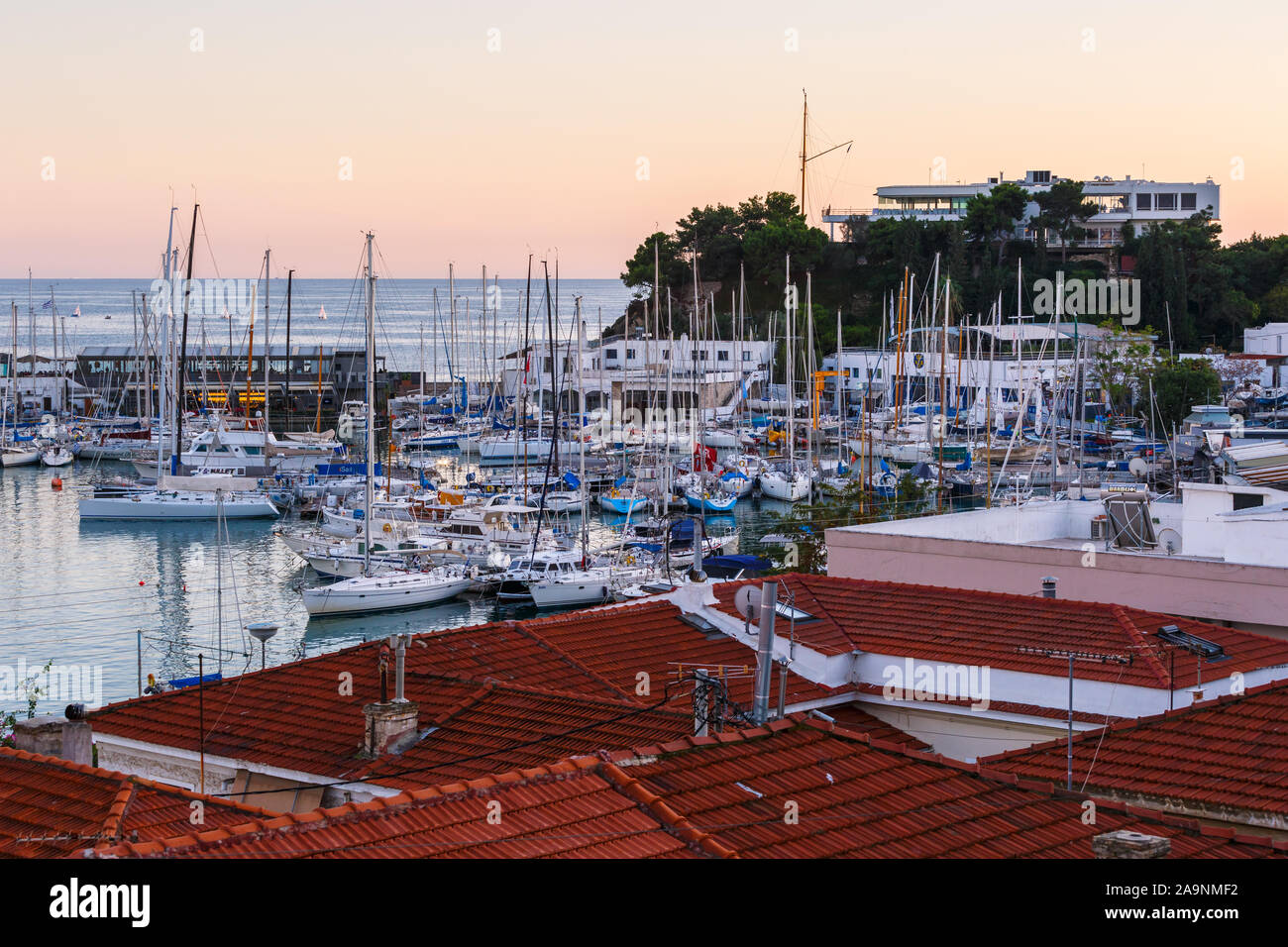 Athens, Greece - November 15, 2019: Sail boats at the yacht club in ...