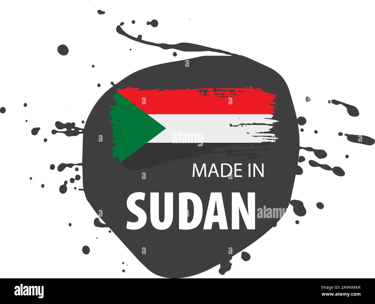 Sudan flag, vector illustration on a white background Stock Vector ...