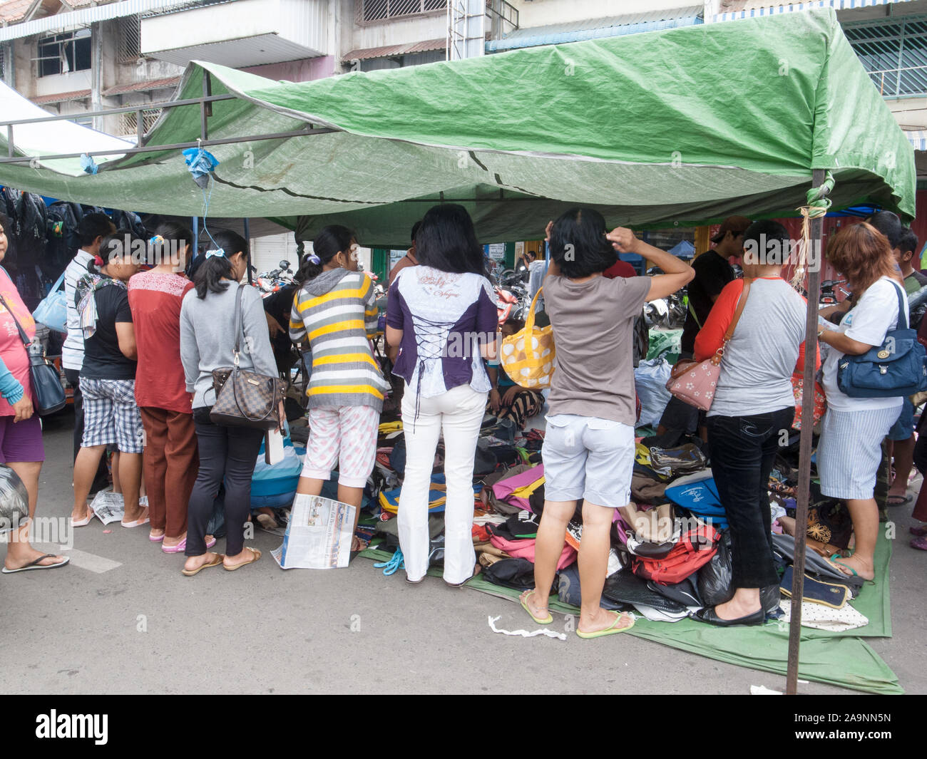 Batam, Indonesia - February 7, 2015: People activities at the local ...
