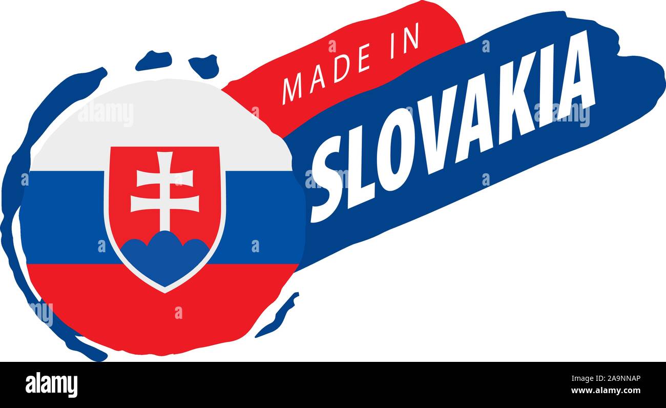 Slovakia flag, vector illustration on a white background Stock Vector ...