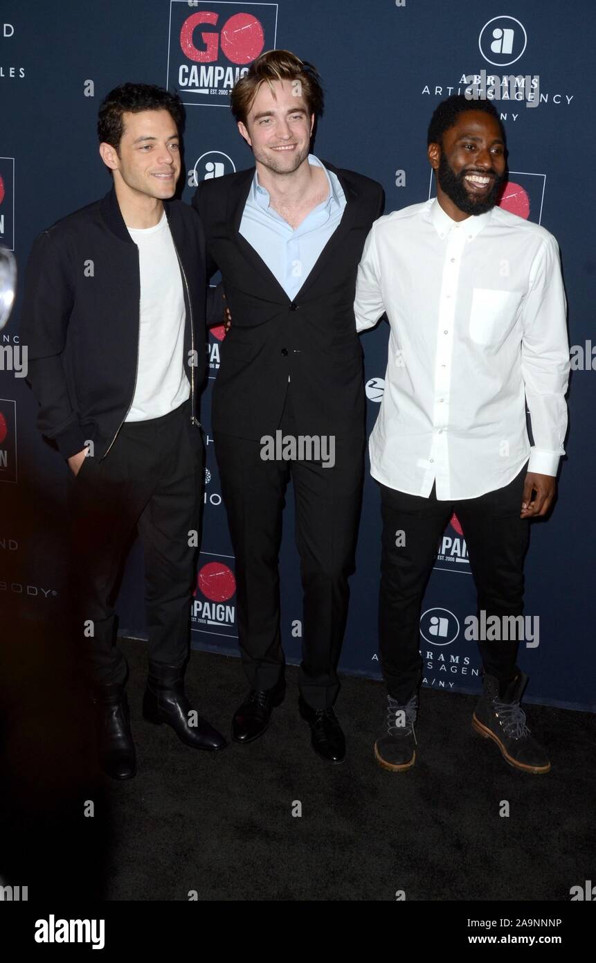 Los Angeles, CA. 16th Nov, 2019. Rami Malek, Robert Pattinson, John ...