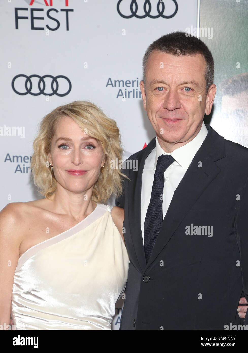 Hollywood, Ca. 16th Nov, 2019. Gillian Anderson, Peter Morgan, at The ...