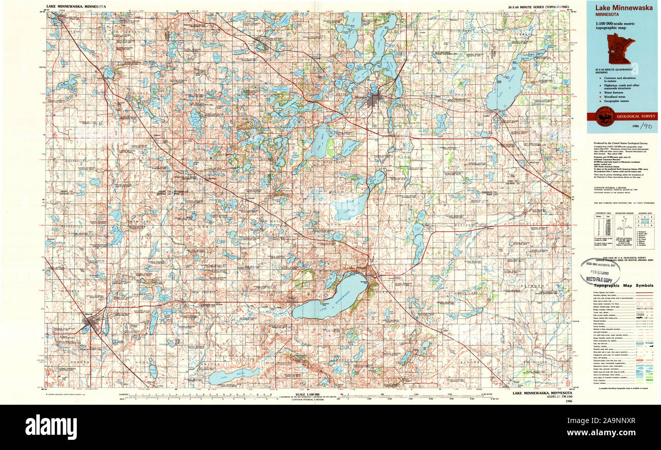 Minnewaska map hi-res stock photography and images - Alamy