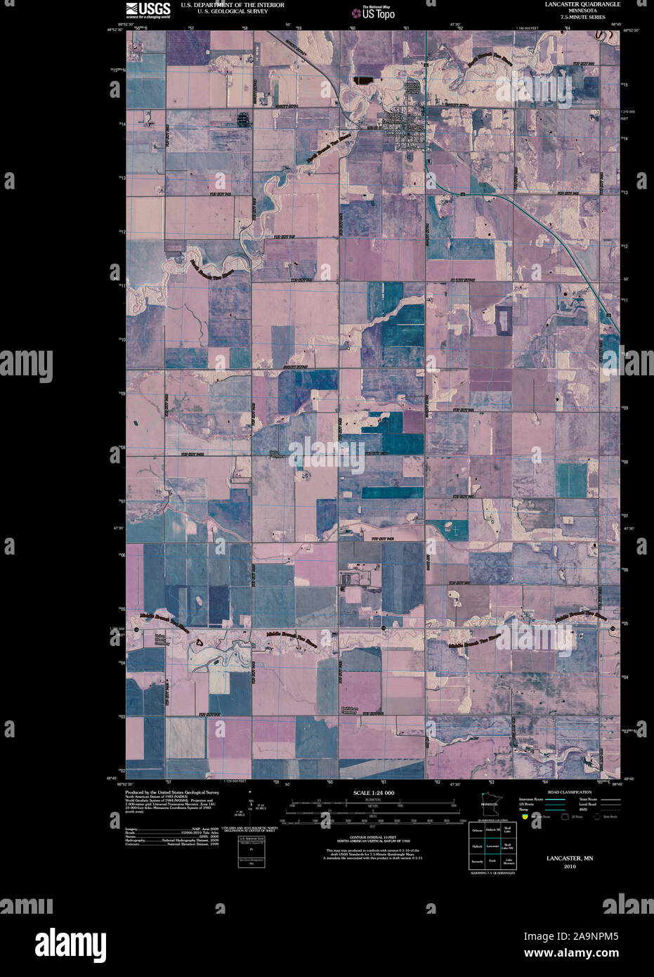 Map of lancaster minnesota hi-res stock photography and images - Alamy